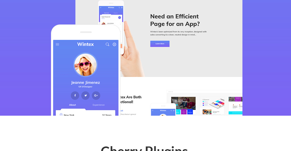 Amazinx - Mobile App Responsive One Page WordPress Theme