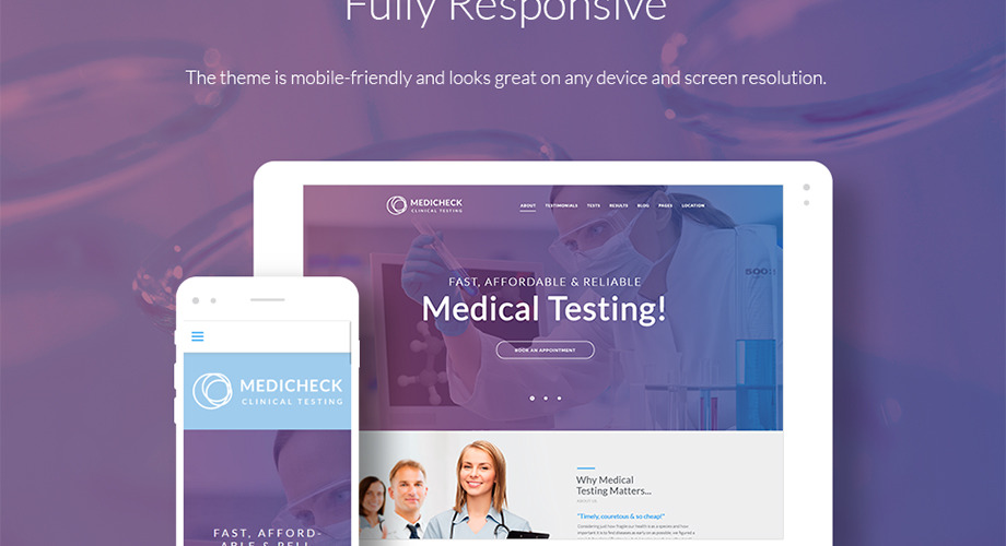MediCheck - Medical Laboratory Responsive WordPress Theme