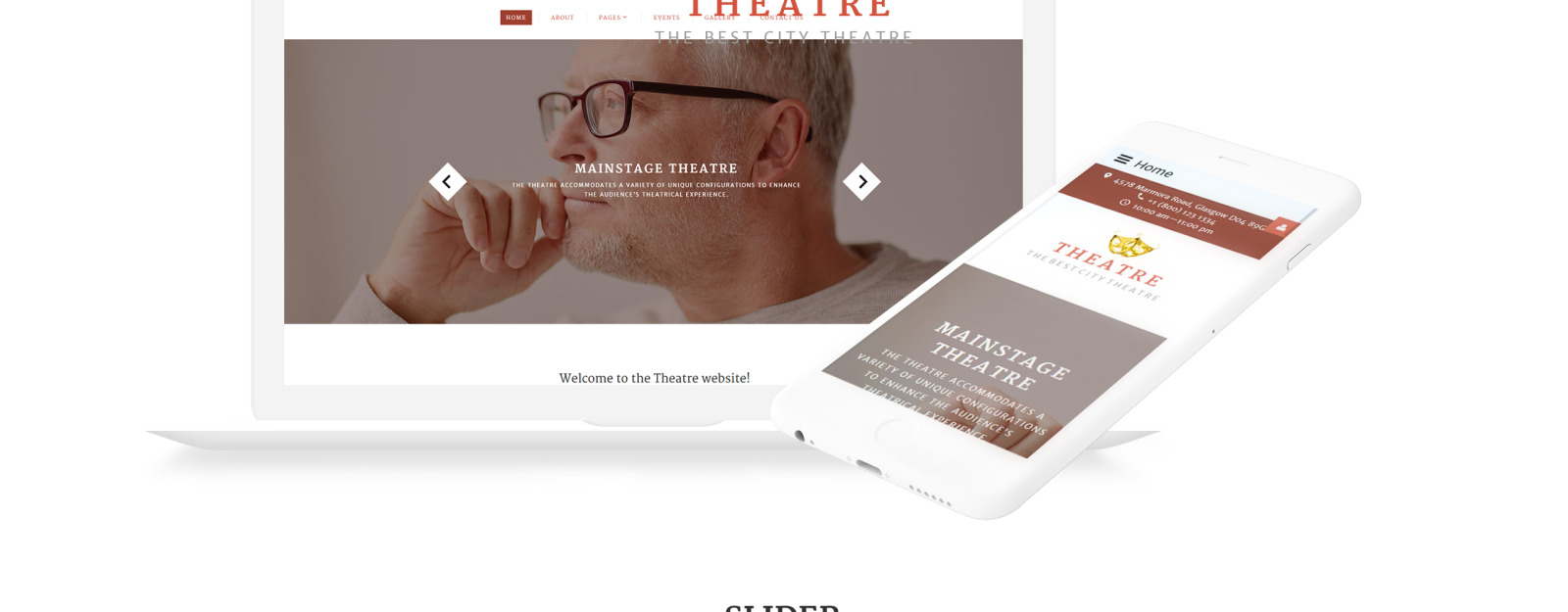 Theater Responsive Joomla Template #64379 - TemplateMonster