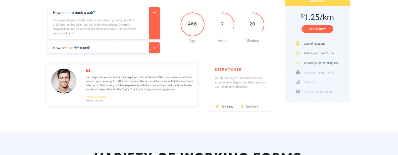 Luxury Taxi Multipage Website Template - TemplateMonster