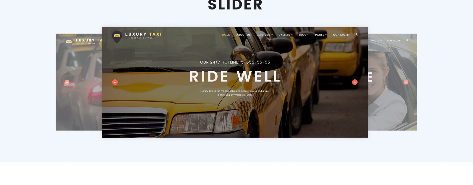 Luxury Taxi Multipage Website Template - TemplateMonster