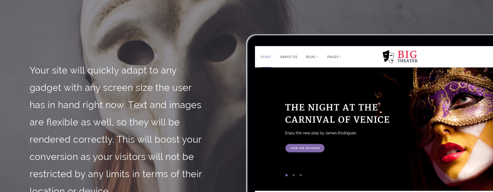 Big Theater - Theater Website Template - TemplateMonster