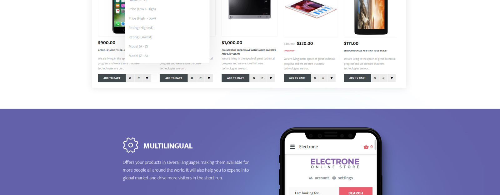 Electronics Store Responsive OpenCart Template