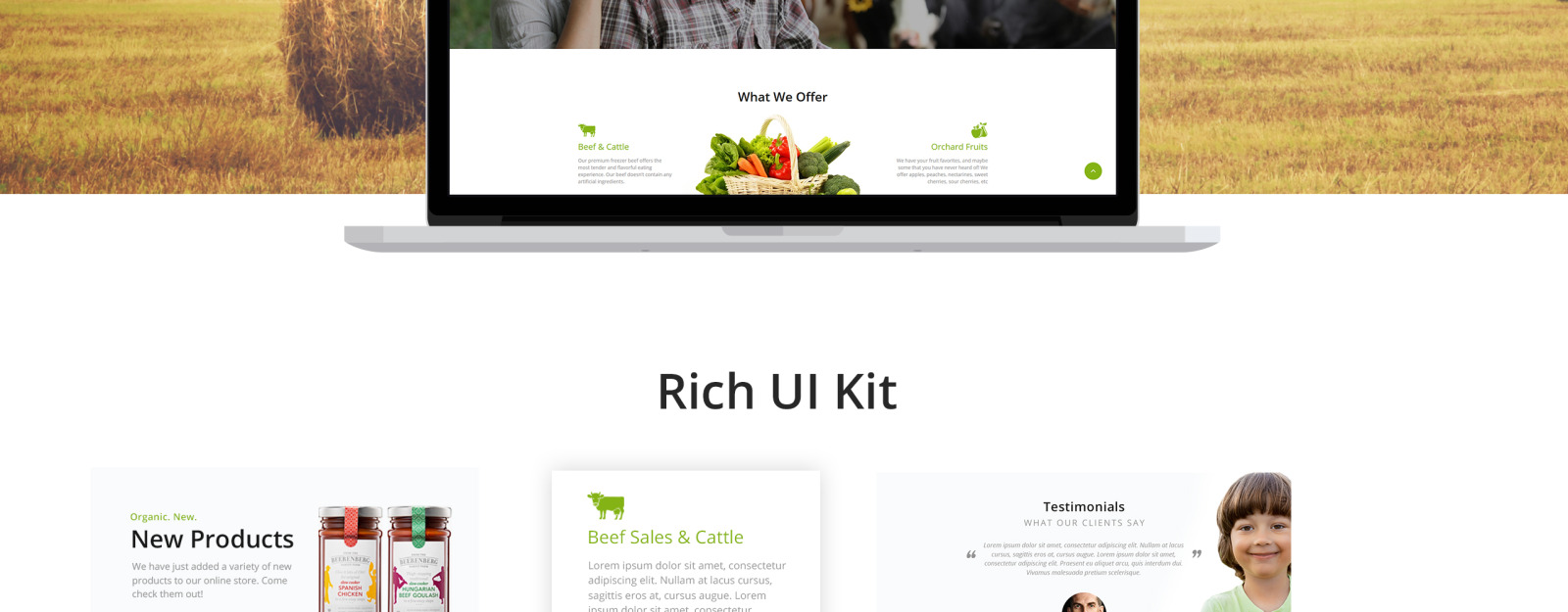 Rich Harvest - Agriculture And Farming Landing Page Template