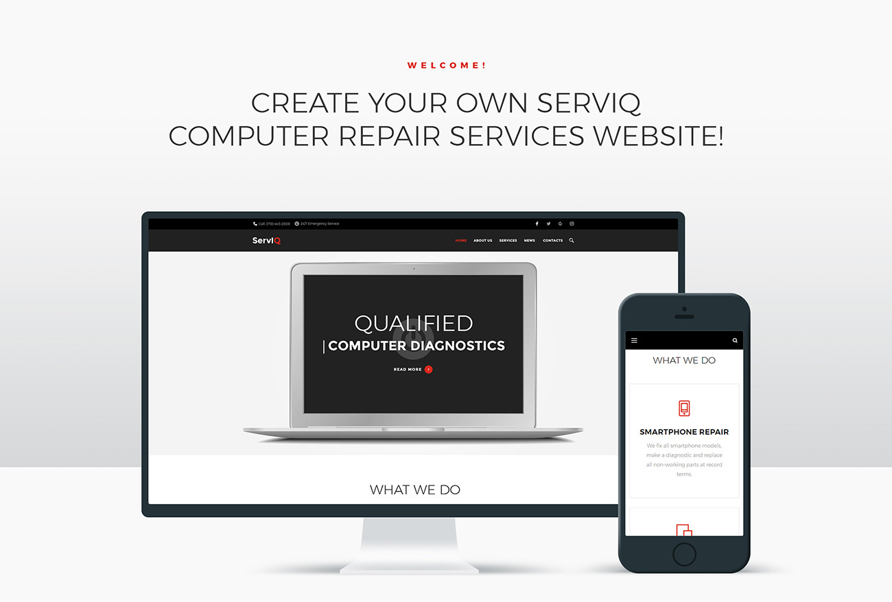 ServIQ Computer Repair Services WordPress Theme