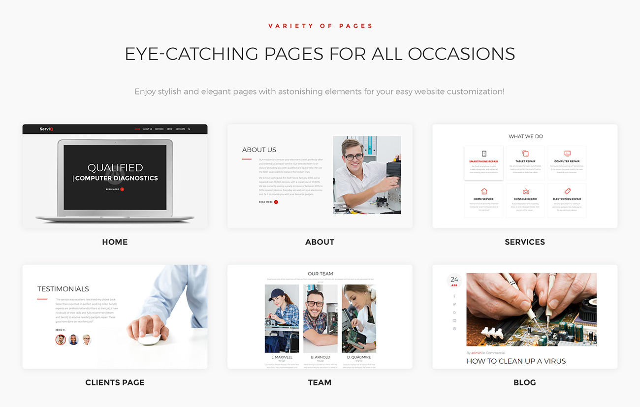 ServIQ Computer Repair Services WordPress Theme