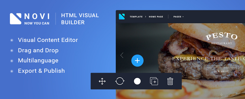 Pesto - Elegant Restaurant Template Compatible with Novi Builder ...