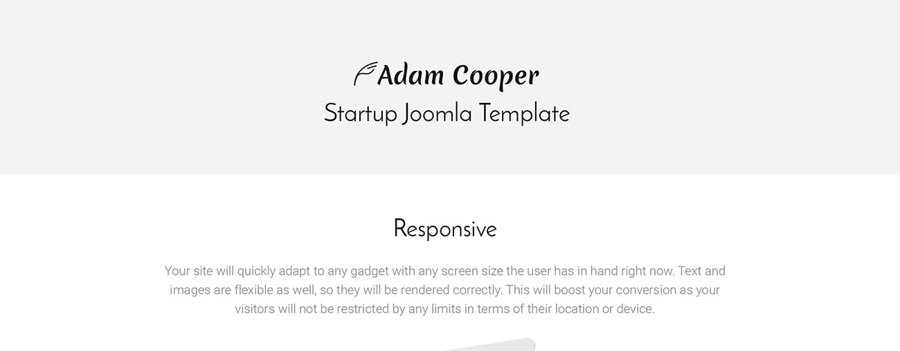 Adam Cooper - Writer Joomla Template - TemplateMonster