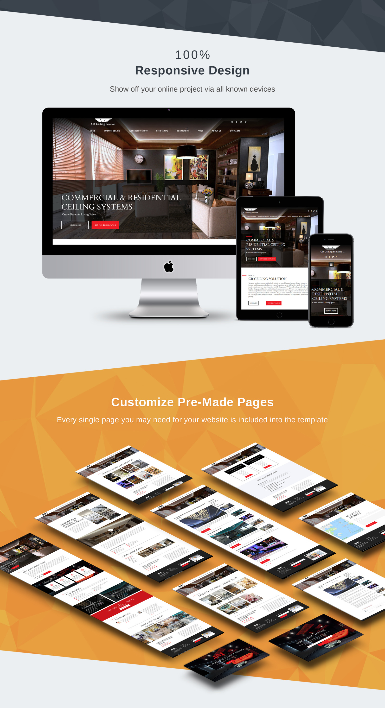 CR - Ceiling Solution Moto CMS 3 Template - TemplateMonster