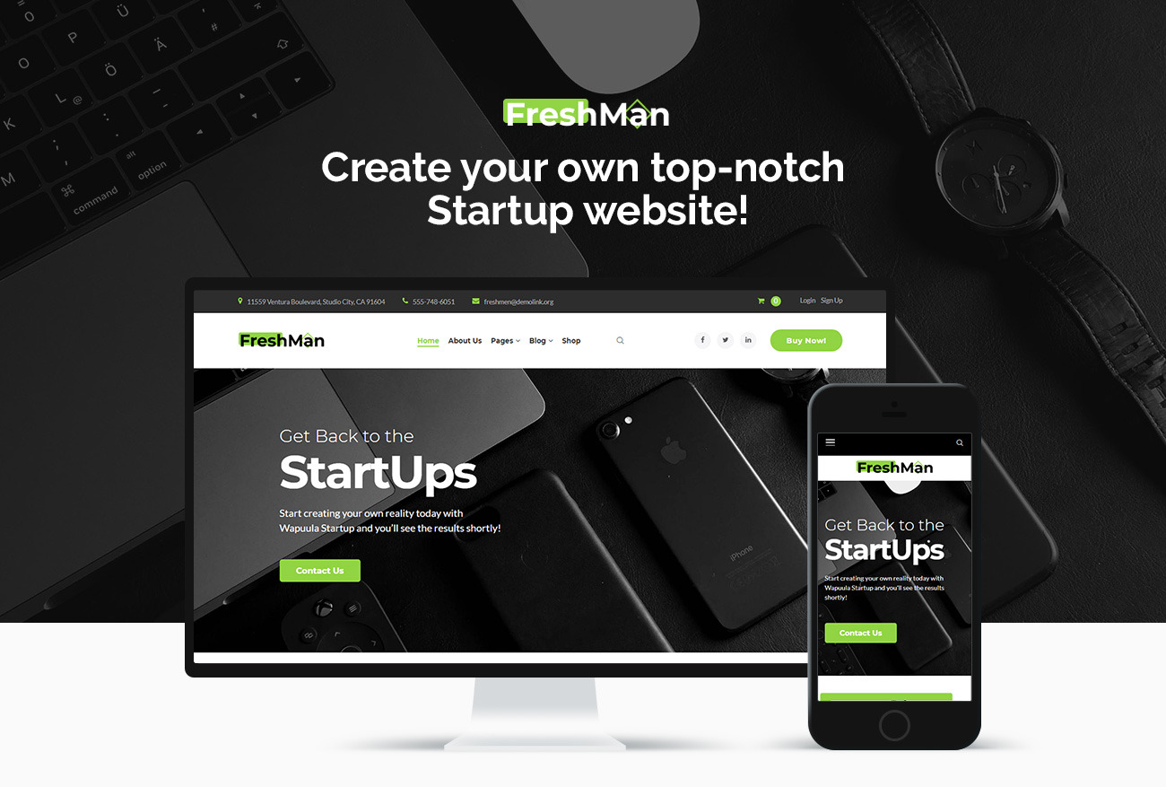Freshmen - Startup Company WordPress Elementor Theme