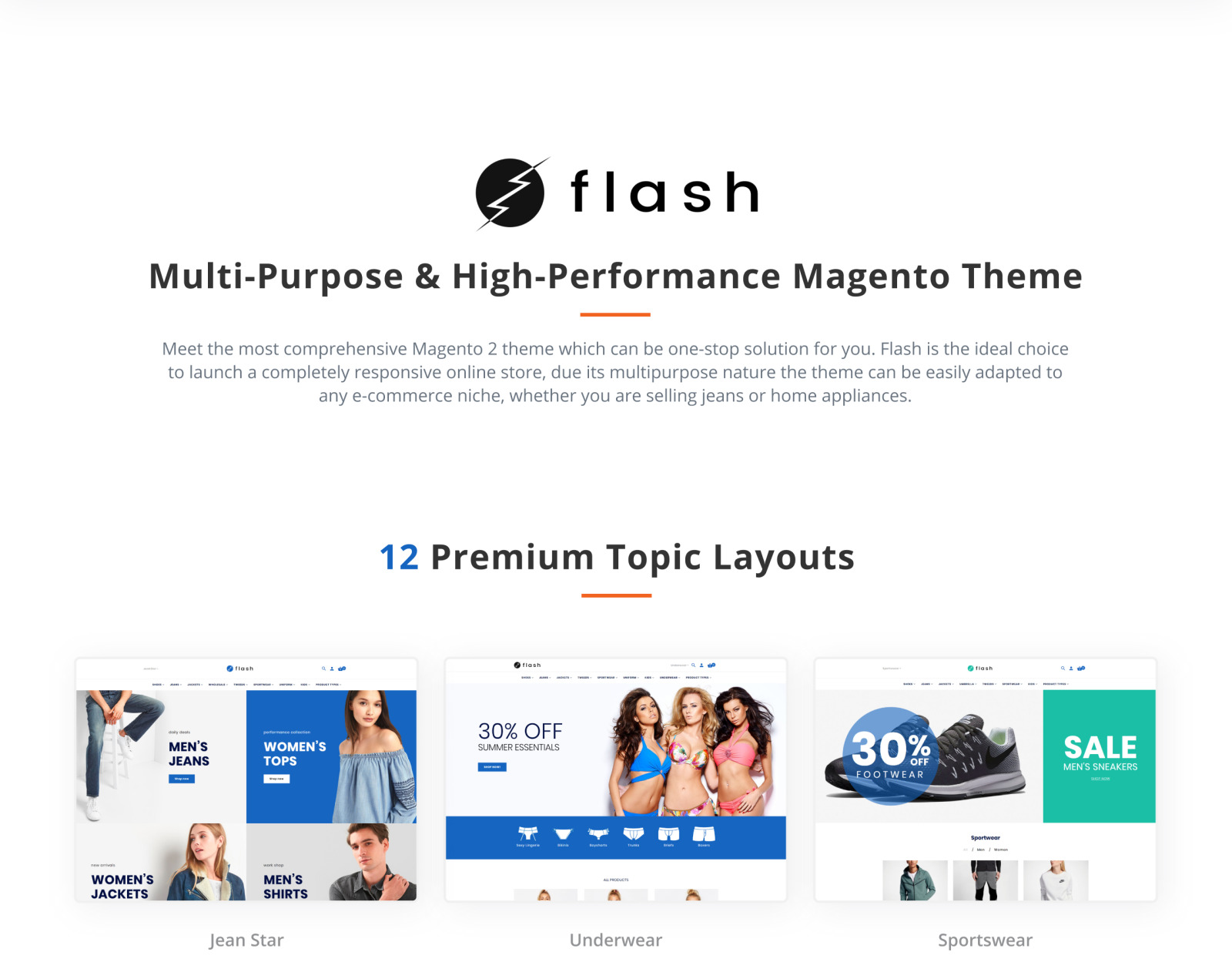 Flash - Multi-Purpose & High-Performance Magento Theme