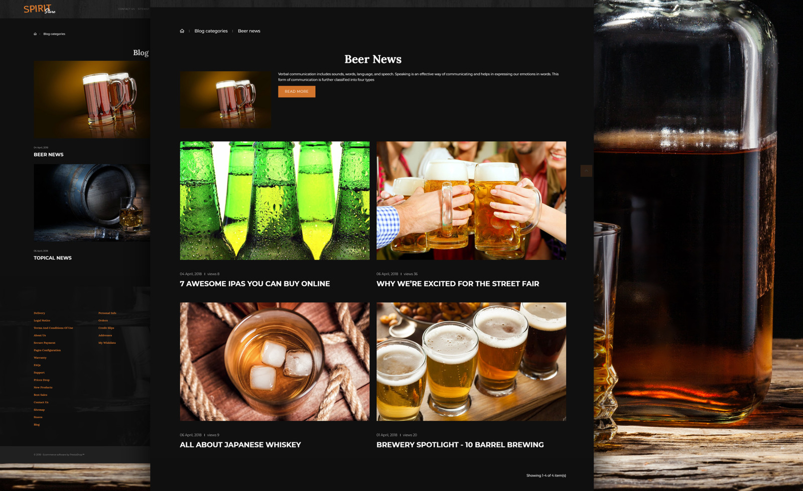 Spirit - Liquor store PrestaShop Theme - TemplateMonster