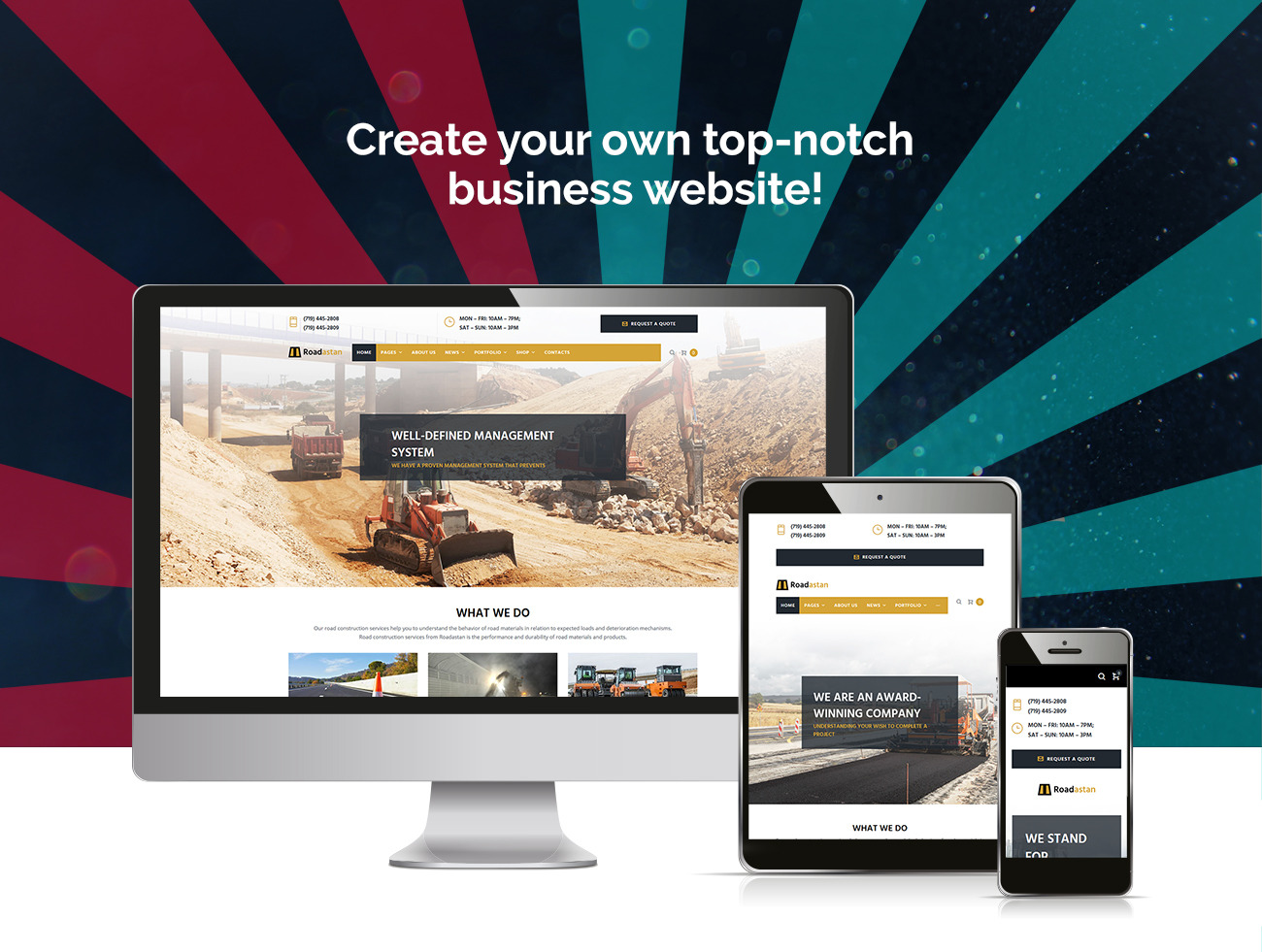 Roadastan - Road Construction WordPress Elementor Theme