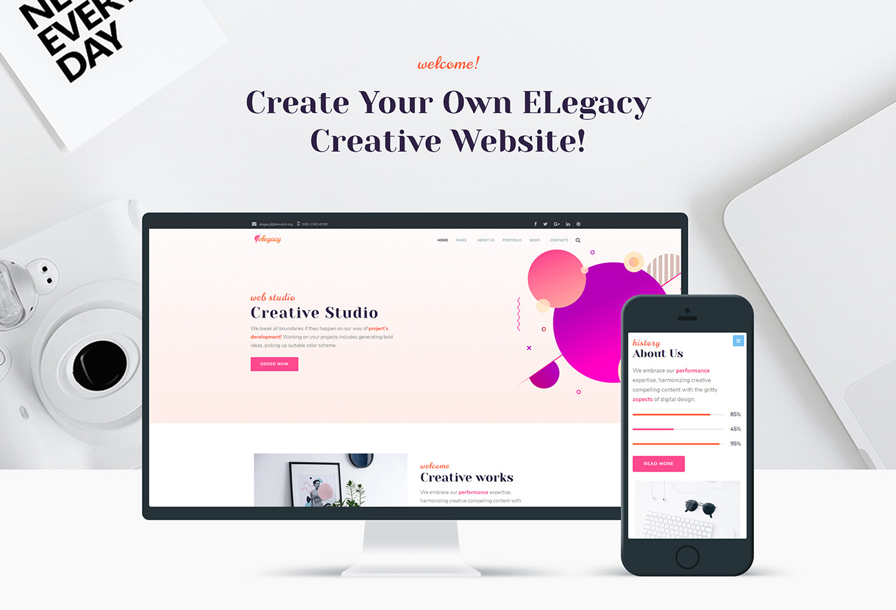 Elegacy - Creative WordPress Elementor Theme