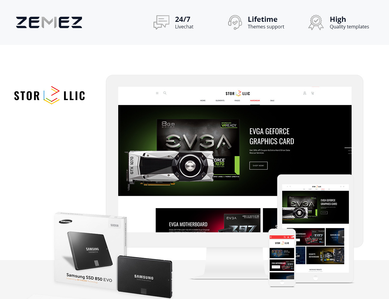StorLlic - Computer Hardware Magento Theme - TemplateMonster