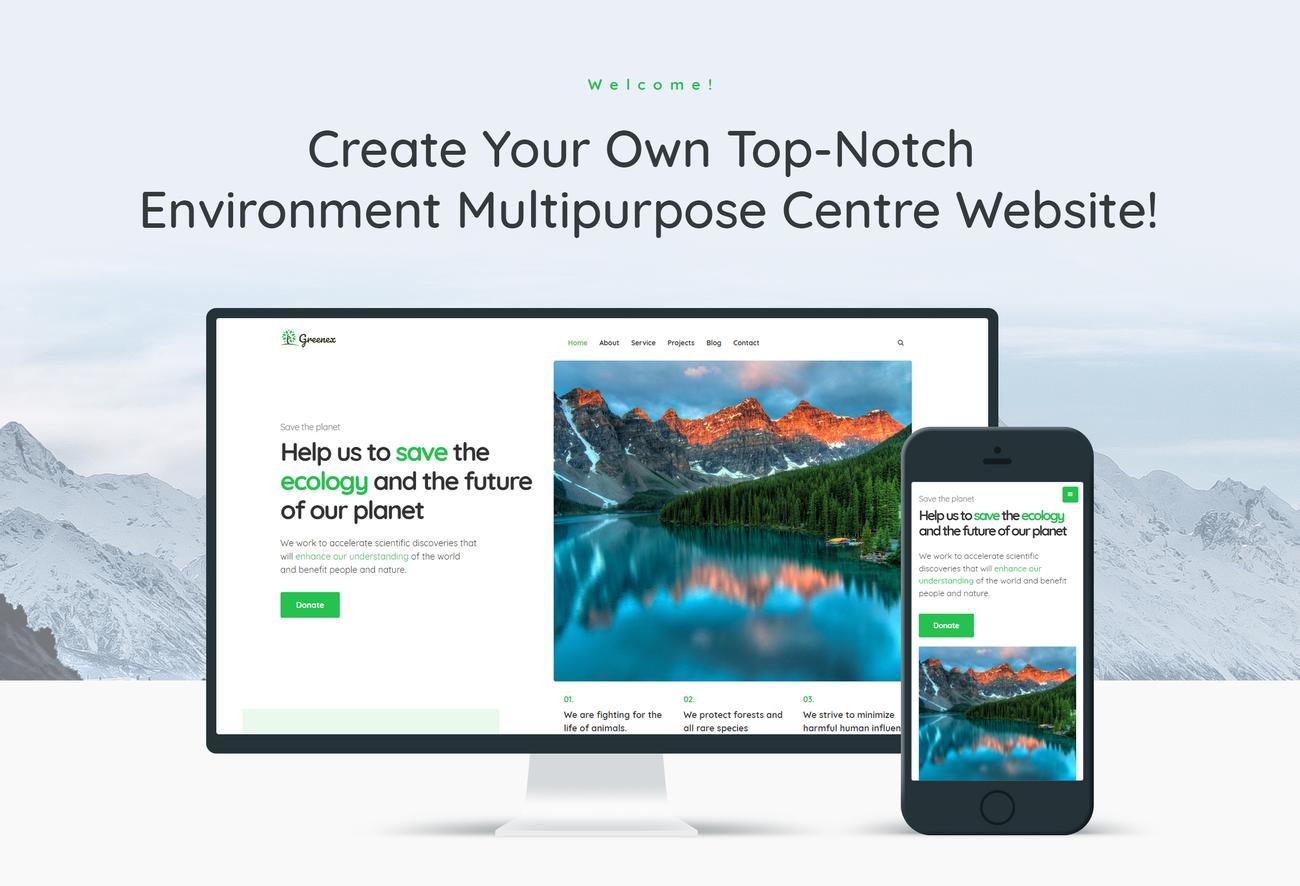 Greenex - Environment Multipurpose WordPress Elementor Theme