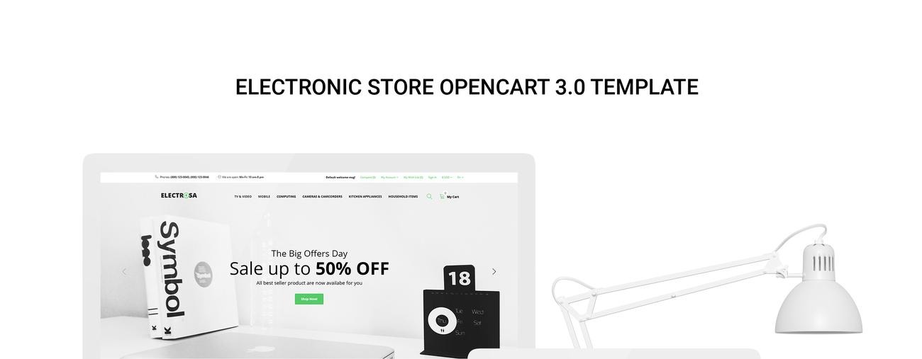Electrosa - Electronic Store OpenCart Template
