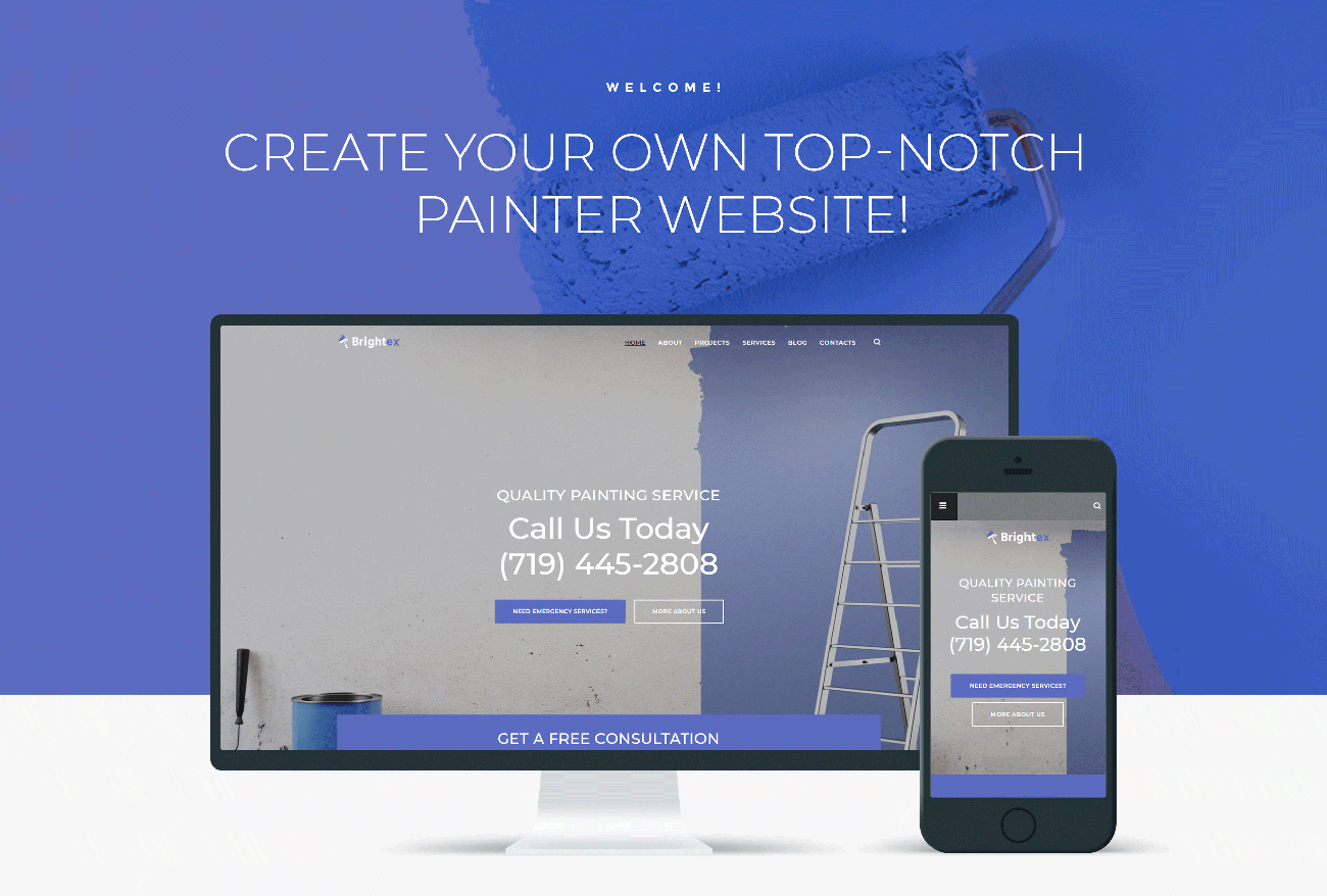 Brightex - Painting Services Multipurpose Classic WordPress Elementor Theme