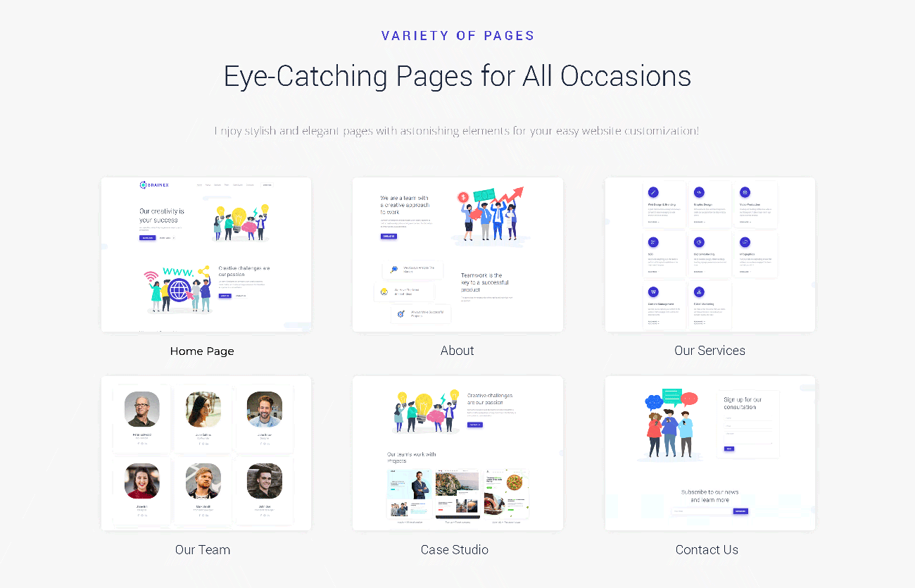 Brainex - Creative Studio Multipurpose Minimal WordPress Elementor Theme