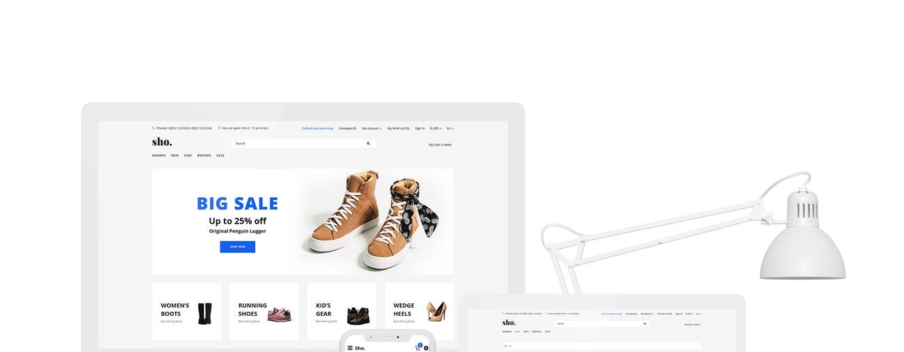 Sho. - Shoe Store E-Commerce Clean OpenCart Template
