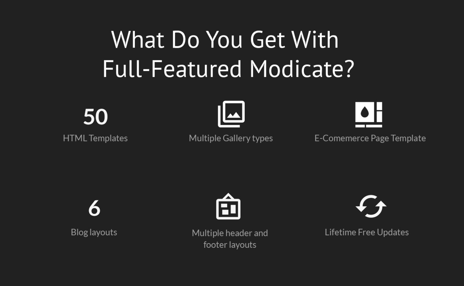 Modicate - Free version HTML Website Template