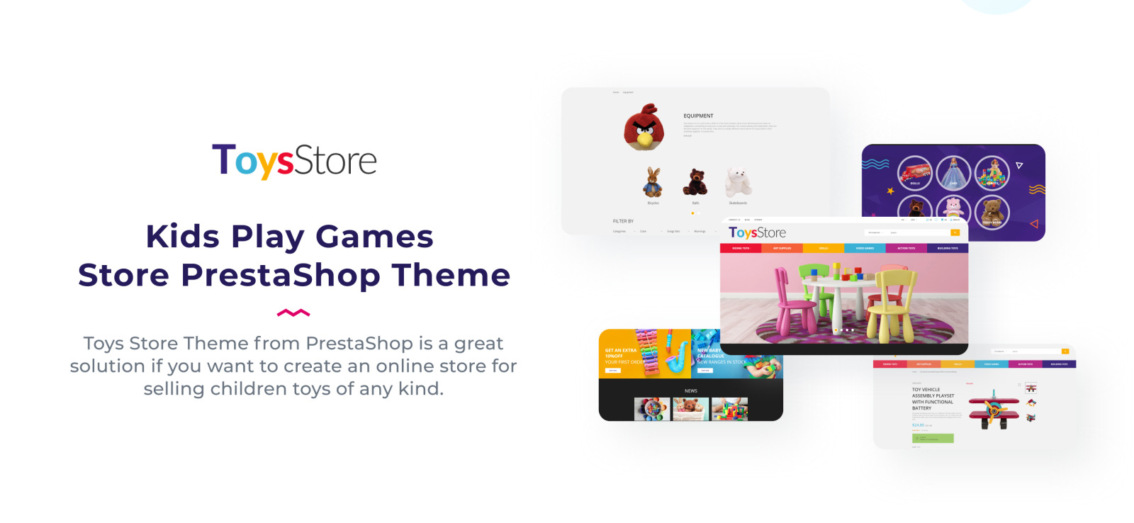 ToysStore - Kids Play Games Store Clean Bootstrap PrestaShop Theme