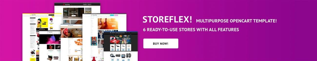 StoreFlex - Чистый бесплатный шаблон OpenCart для электронной коммерции автозапчастей