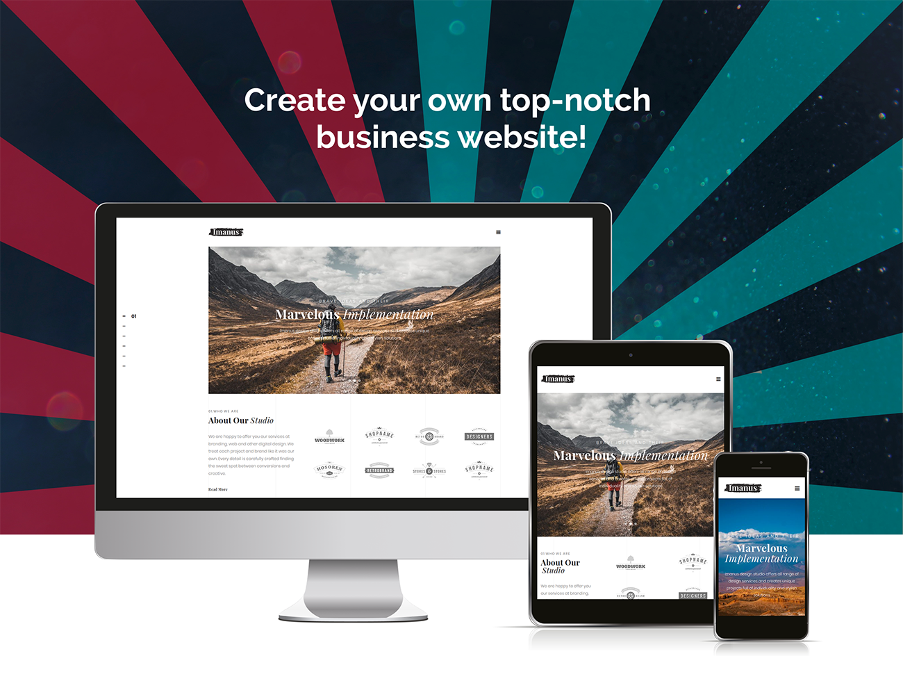 Imanus - Design Multipurpose Minimal WordPress Elementor Theme