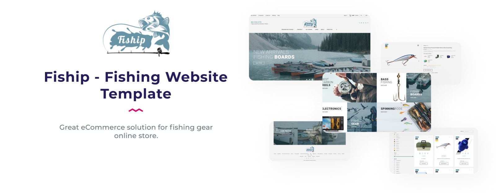 Fiship - Fishing Store Template PrestaShop Theme