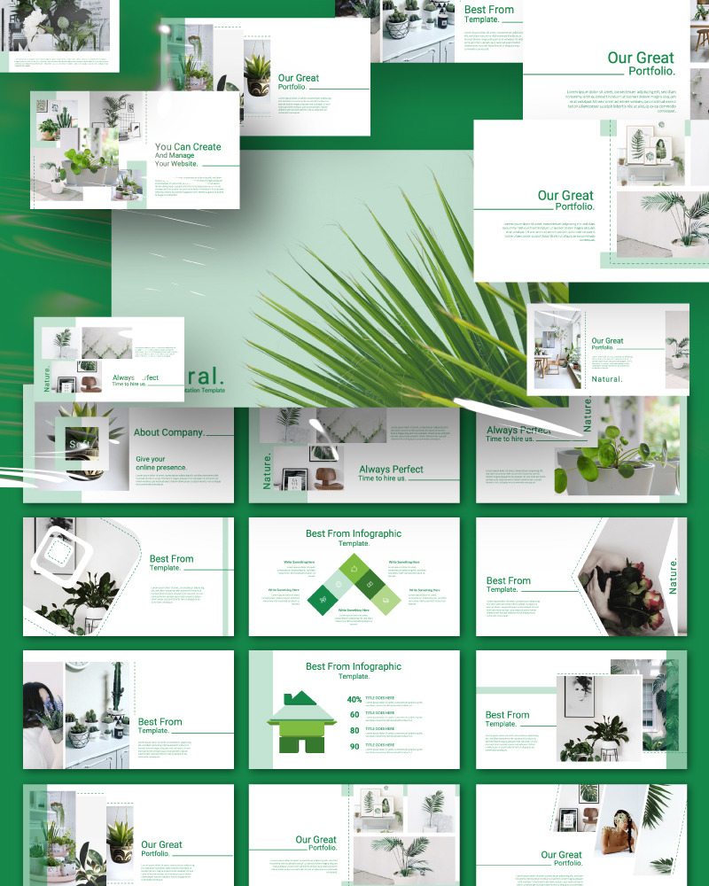 NATURAL Presentation PowerPoint template - TemplateMonster
