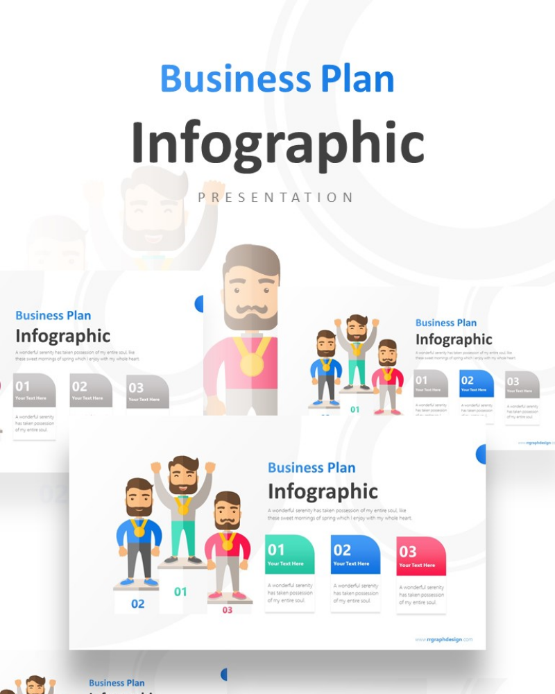 Business Winners Infographic Presentation PowerPoint template