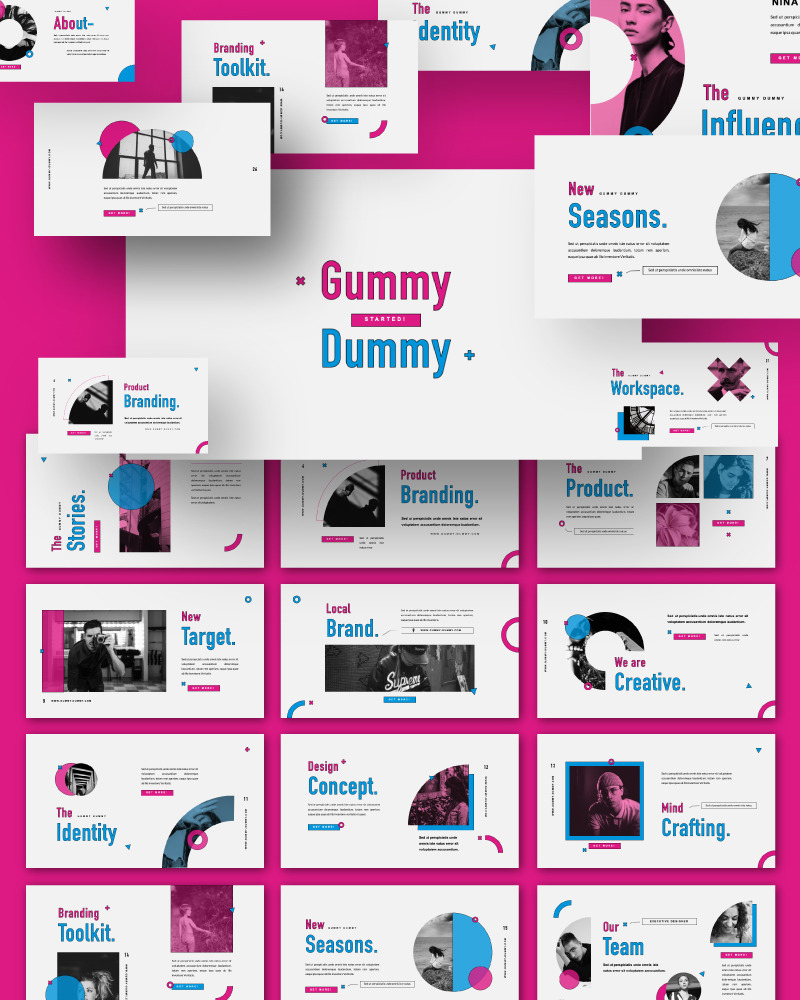 Gummy Dummy Presentation - Keynote template - TemplateMonster