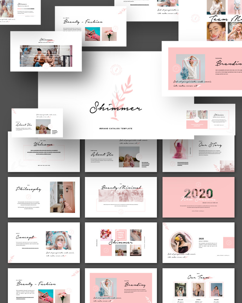 Shimmer Presentation PowerPoint template - TemplateMonster