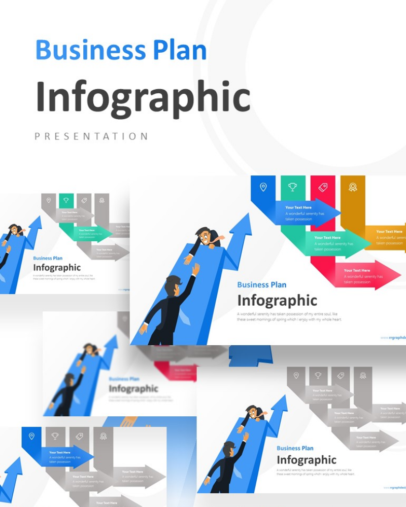 Team Work Business Concept Infographic Presentation PowerPoint template