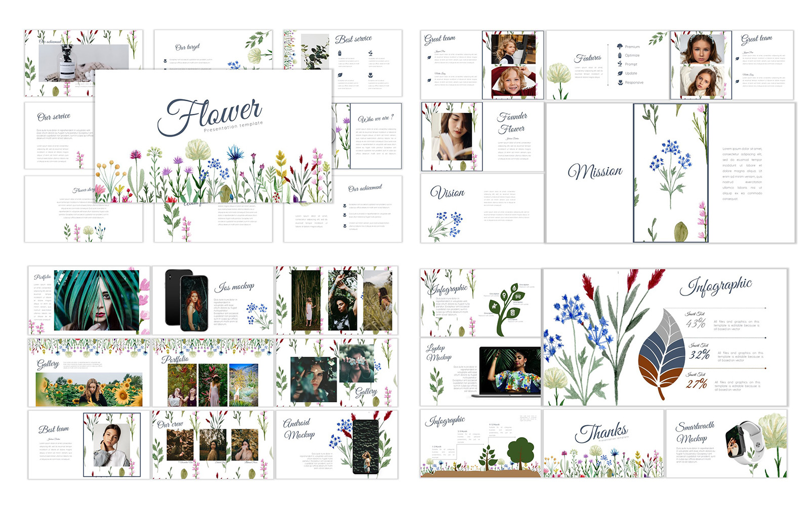 Flower Google Slides #100329 - TemplateMonster