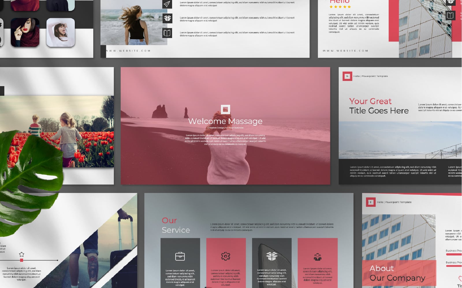 Hello Presentation PowerPoint template - TemplateMonster