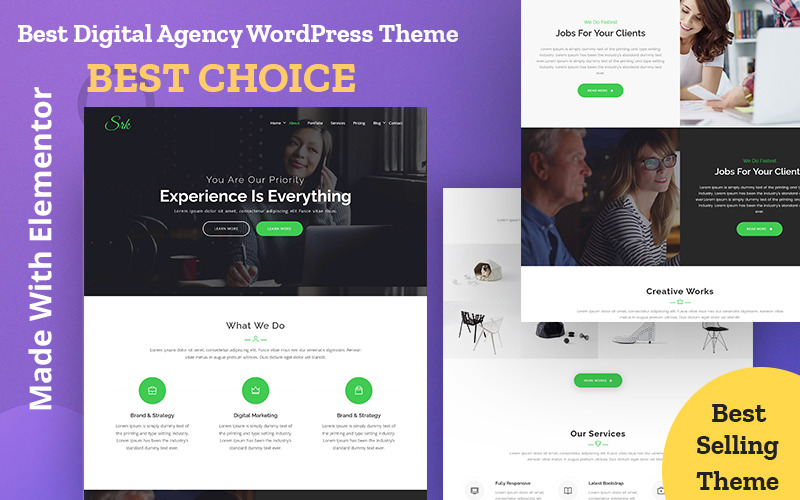 SRK - One Page Parallax WordPress Theme - TemplateMonster