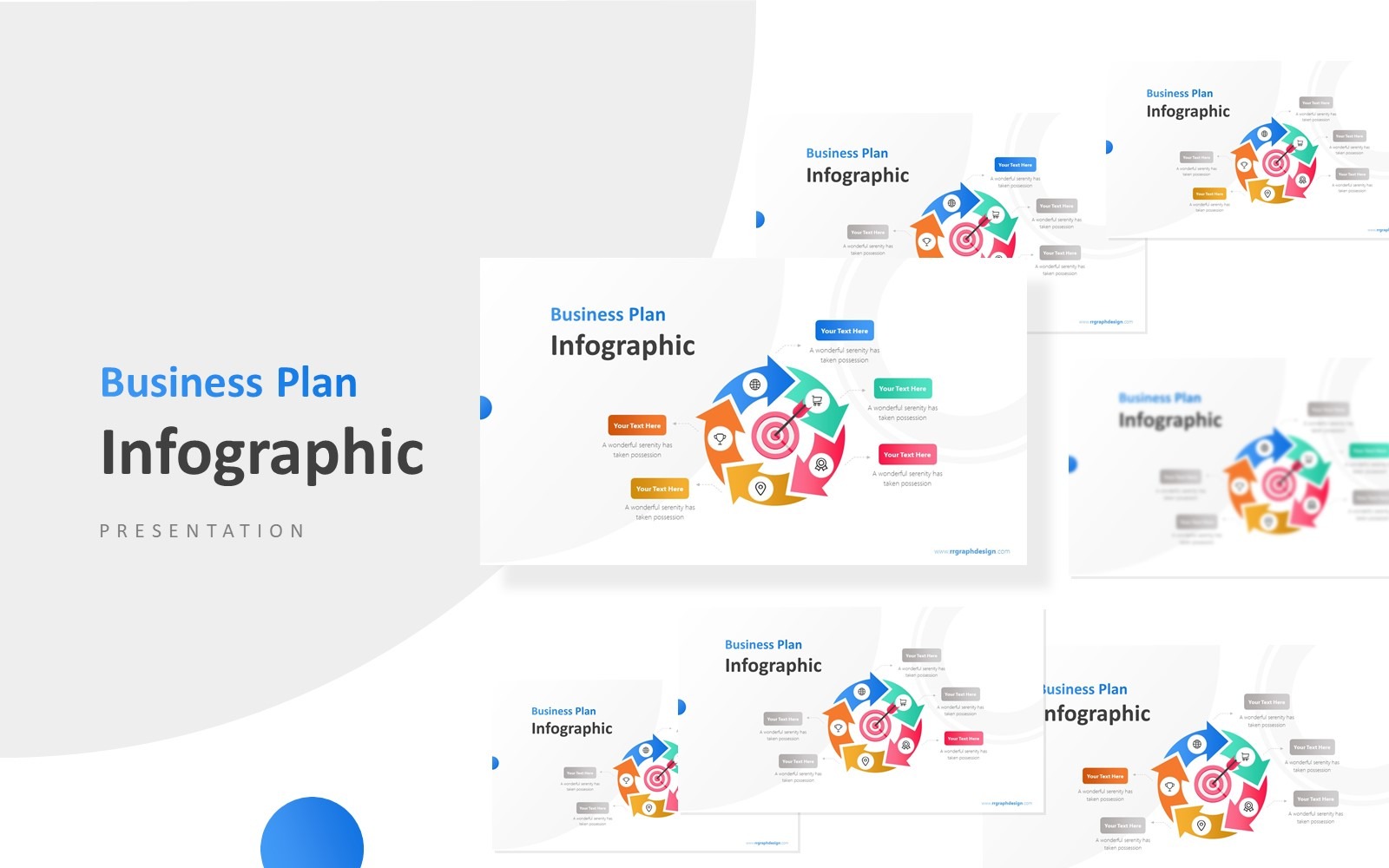Modèle PowerPoint de présentation infographique des flèches circulaires ...