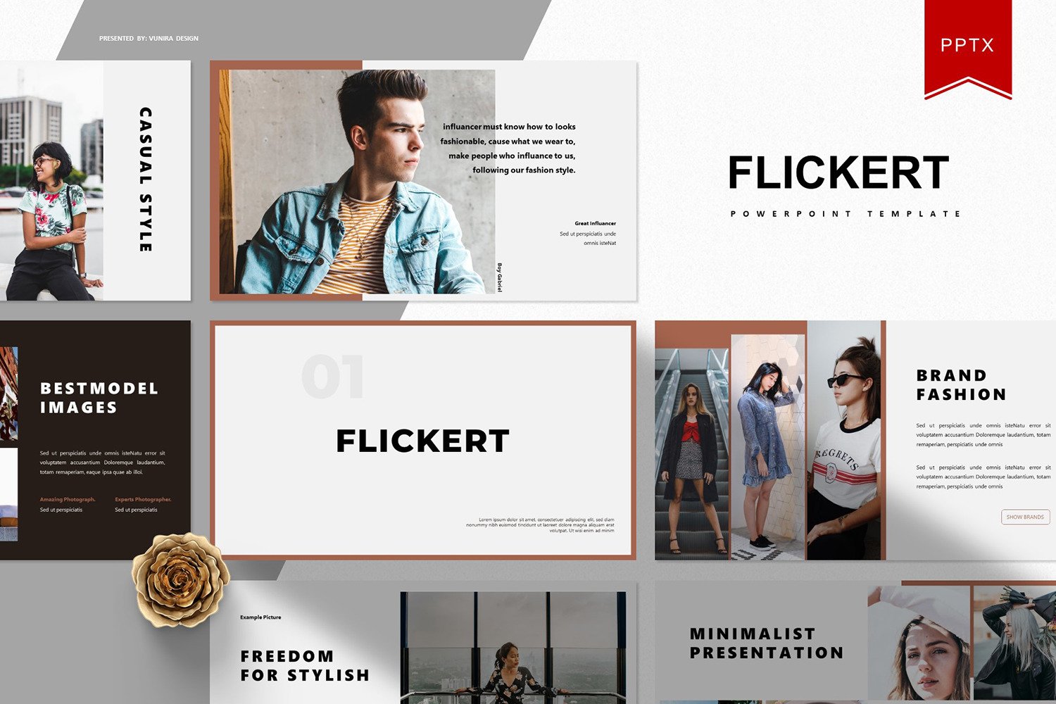 Flickert | PowerPoint template #100816 - TemplateMonster