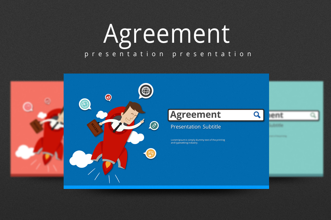 Agreement PowerPoint template #100955 - TemplateMonster