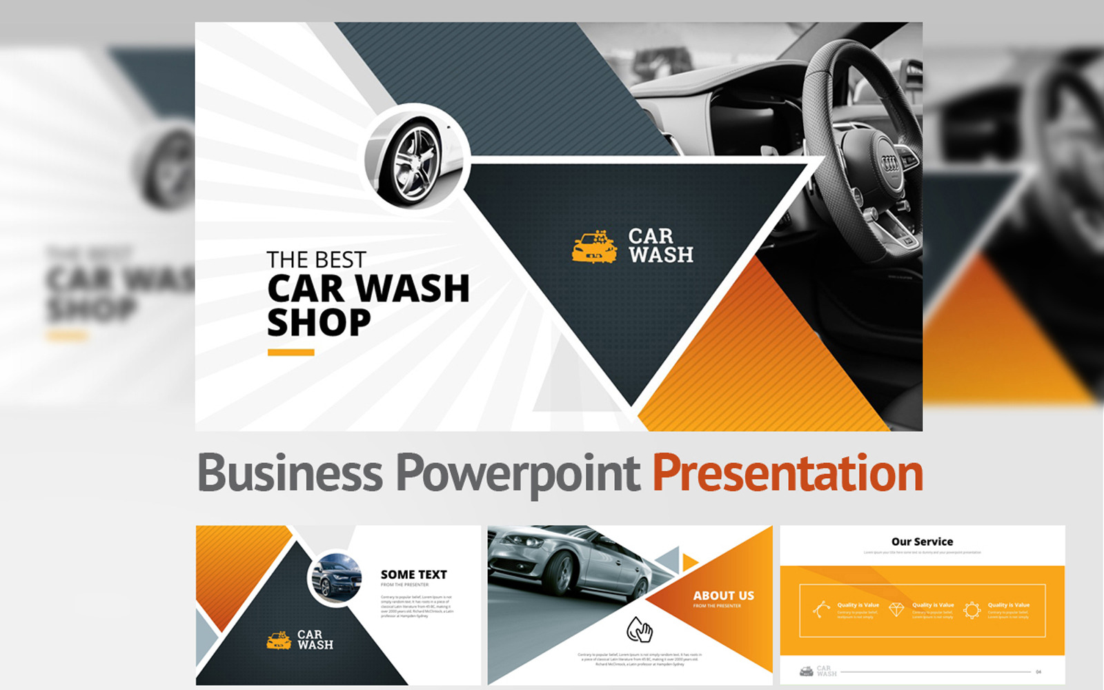 Car Wash PowerPoint template #101200 - TemplateMonster