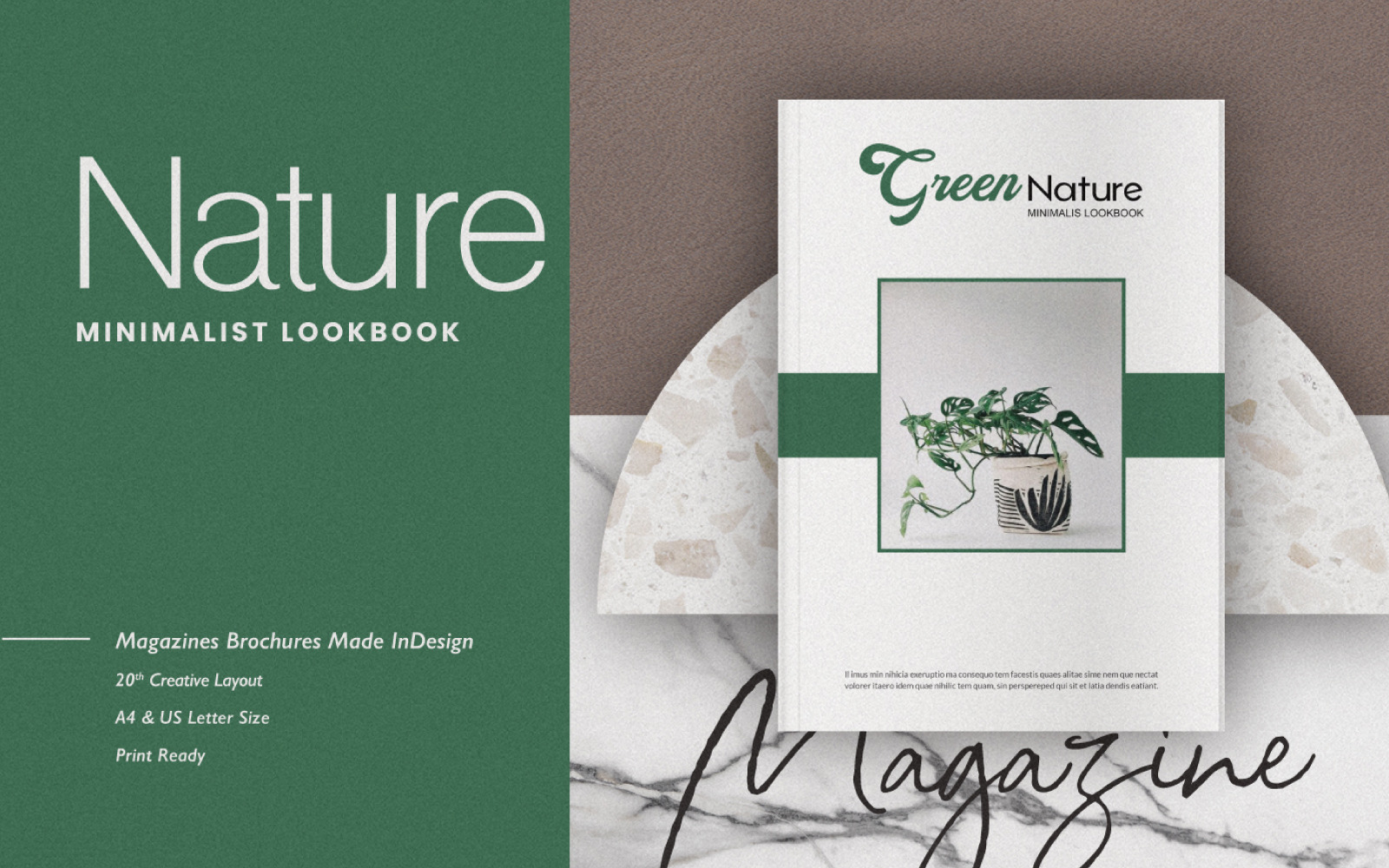 Green Nature Magazine Template #101792 - TemplateMonster