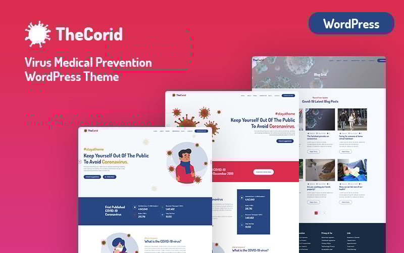 Thecorid - Virus And Medical Prevention WordPress Theme