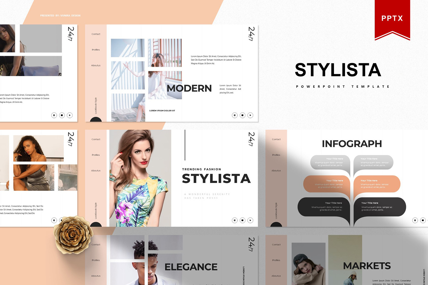 Stylista | PowerPoint template #101853 - TemplateMonster