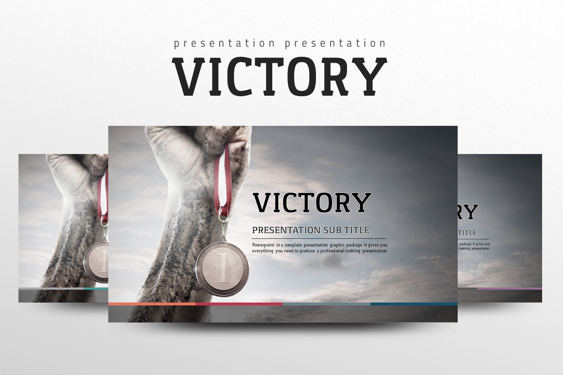 Victory PowerPoint template #101967 - TemplateMonster