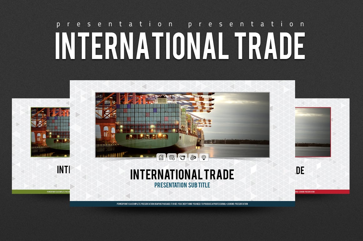 International Trade PowerPoint template - TemplateMonster