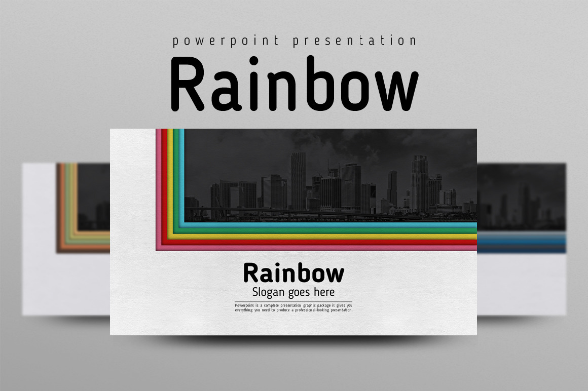 Plantilla de PowerPoint arco iris #102235 - TemplateMonster