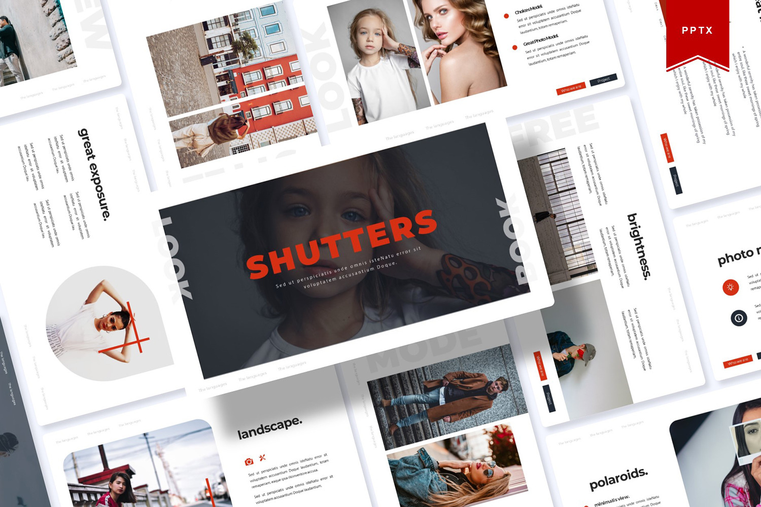 Shutters | PowerPoint template #102871 - TemplateMonster