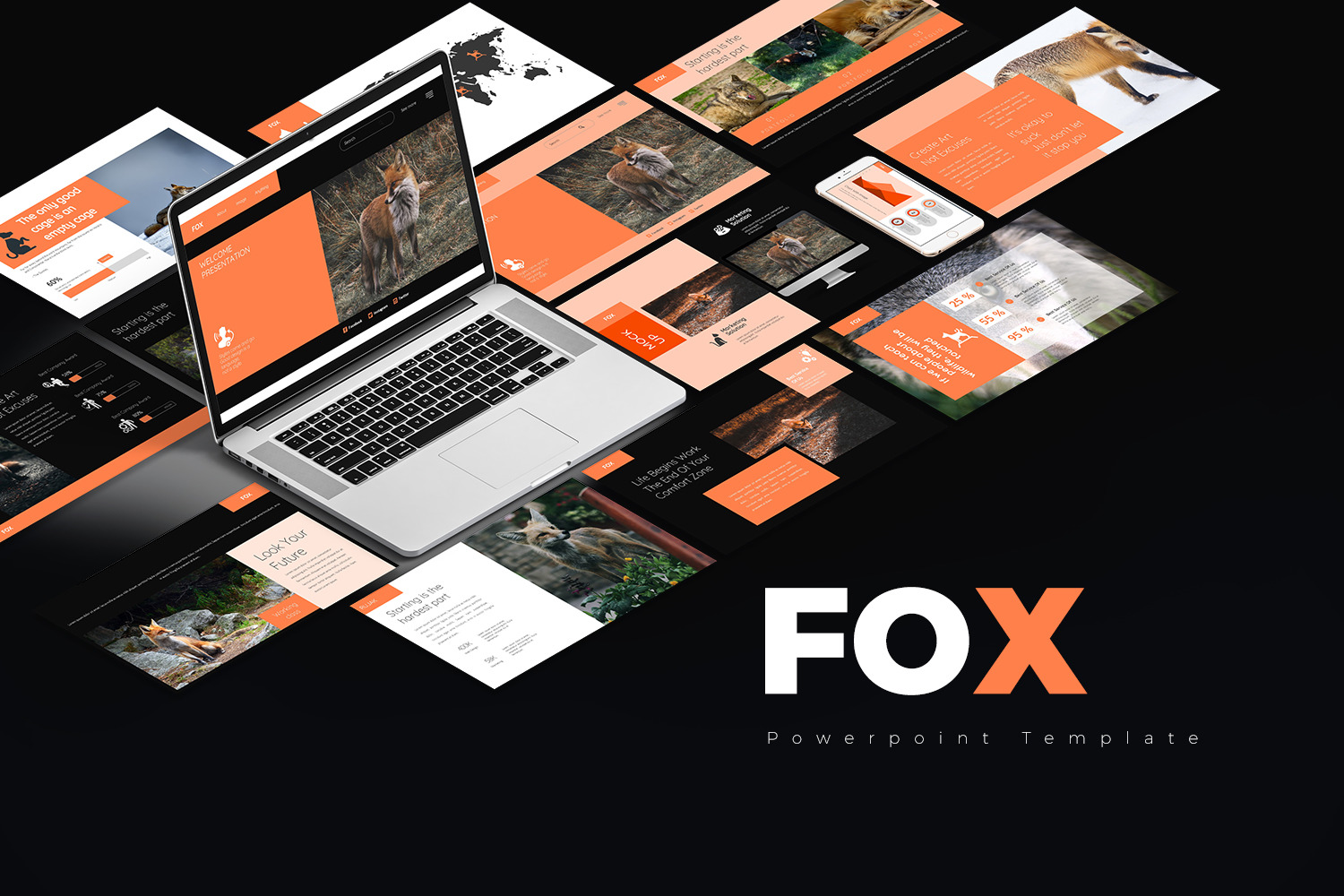 Fox Presentation PowerPoint template - TemplateMonster