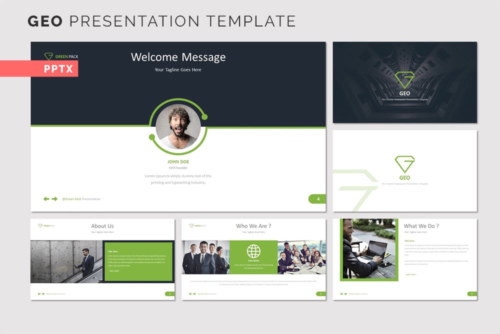 GEO Presentation PowerPoint template - TemplateMonster